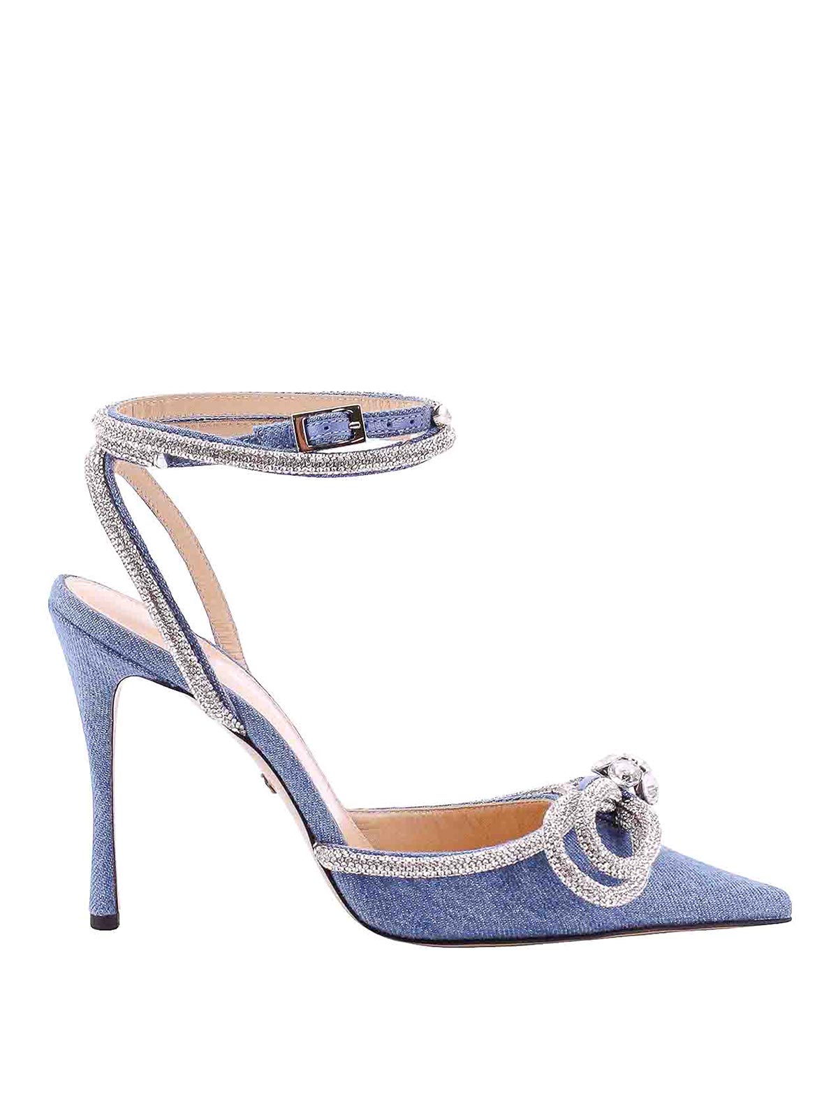Court shoes Mach & Mach - Denim slingback with rhinestones ...