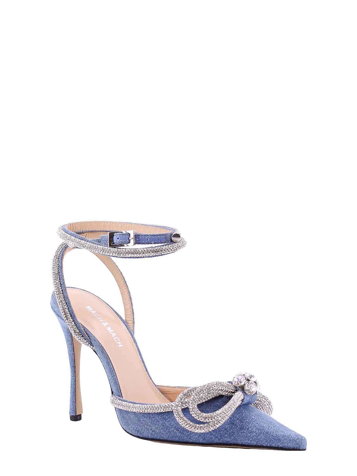 Court shoes Mach & Mach - Denim slingback with rhinestones ...
