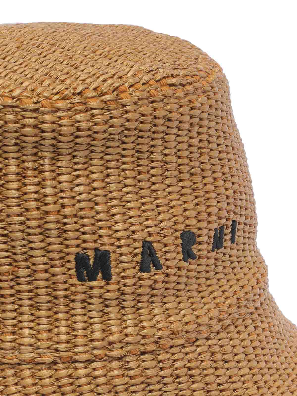 Hats & caps Marni - Bucket hat rafia effect - CLZC0106S1UAC00400M24