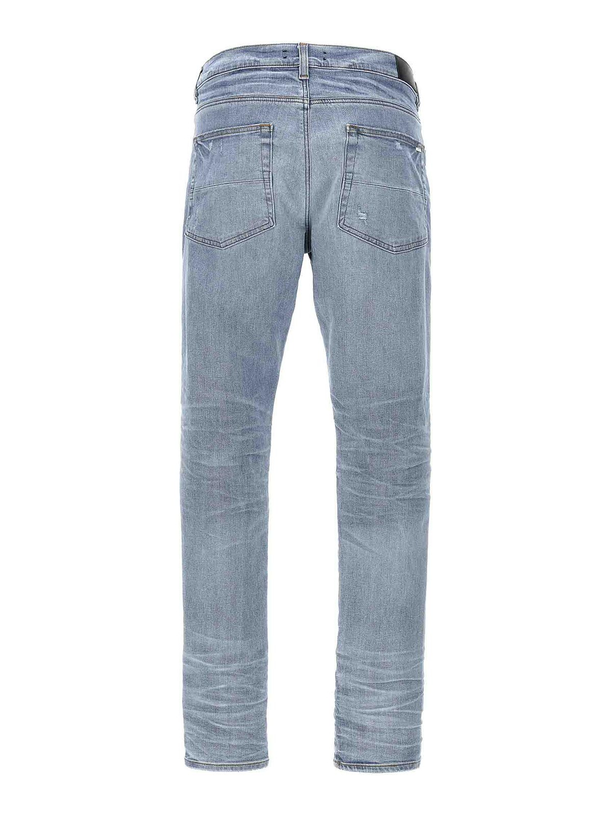 Amiri Stack Denim Jeans Used-Effect - Men | PS24MDS001PERFECTINDIGO