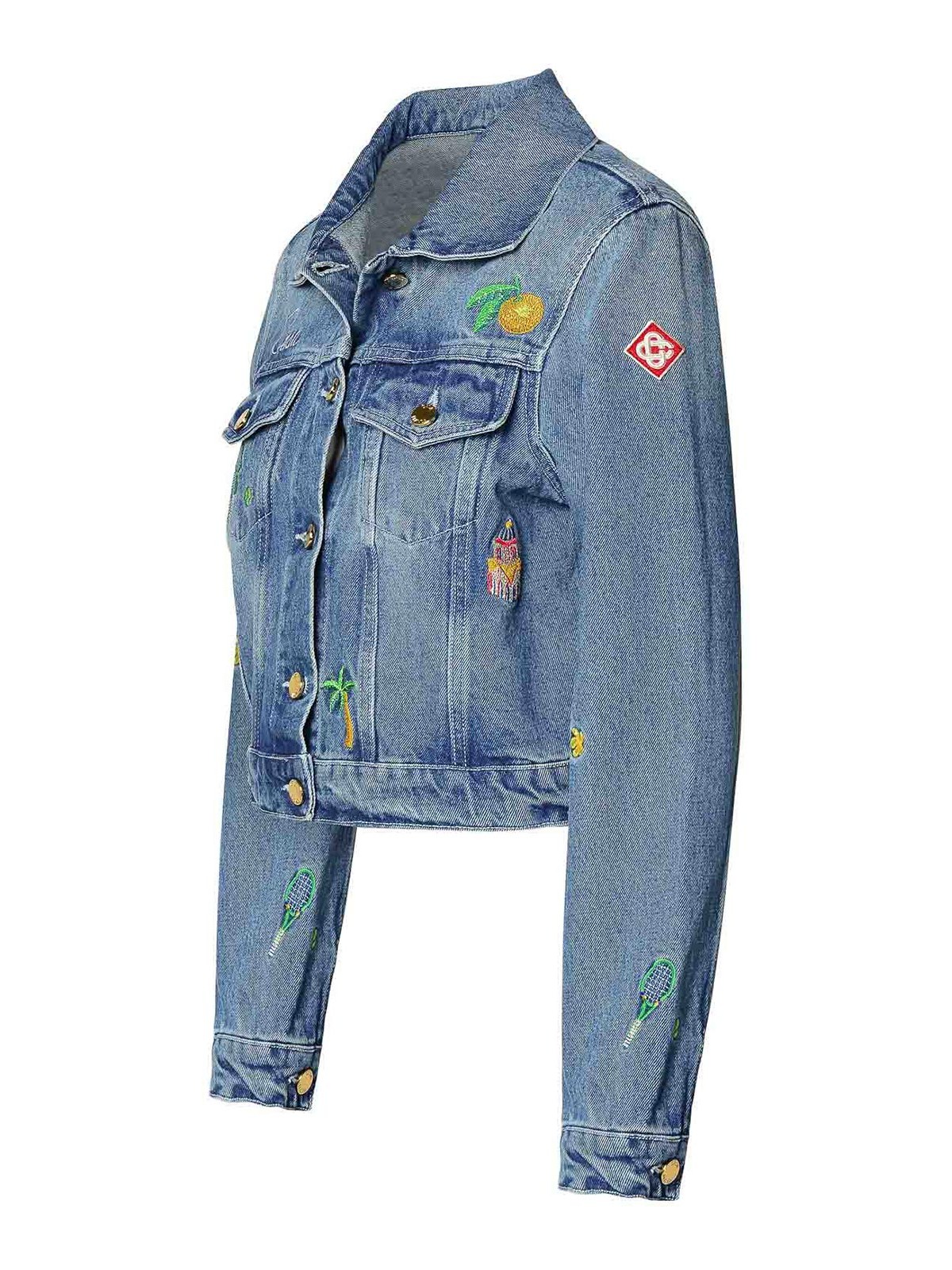 Casual jackets Casablanca - Light Blue Cotton Jacket - WPS24JK02502