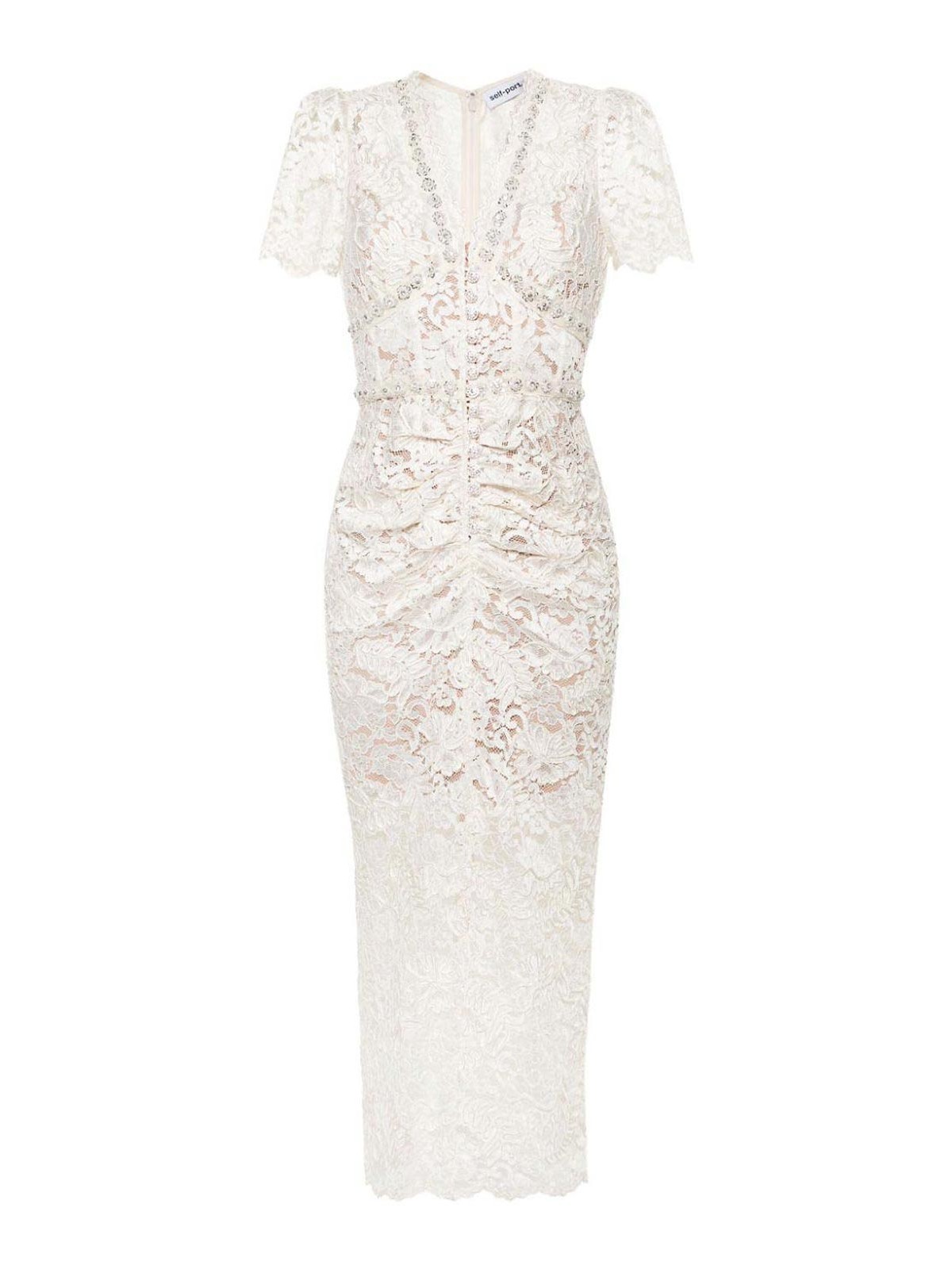 Short dresses Self Portrait - Lace Dress - RS24176MCRM | thebs.com
