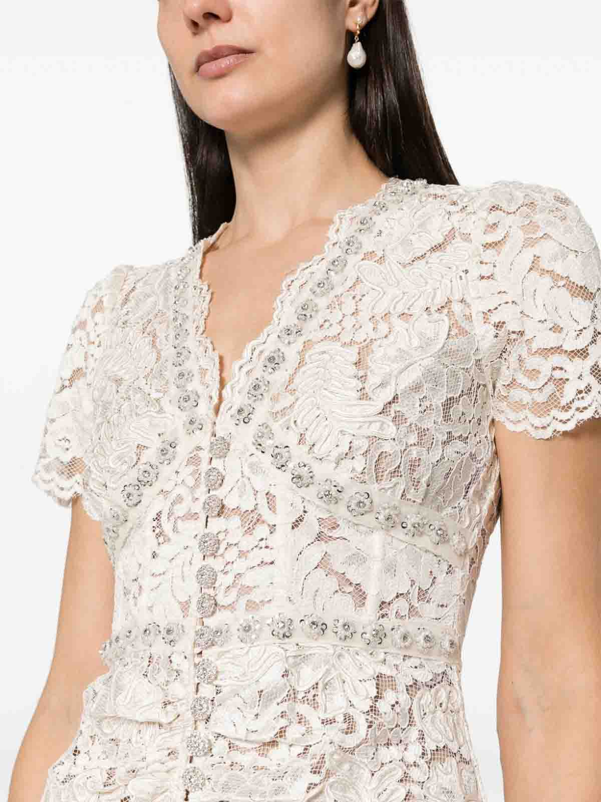 Short dresses Self Portrait - Lace Dress - RS24176MCRM | thebs.com