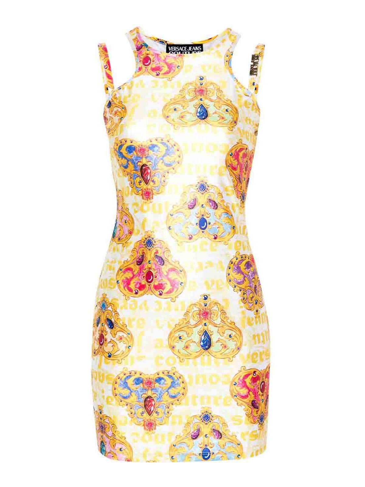Short dresses Versace Jeans Couture - Baroque Pattern Dress ...