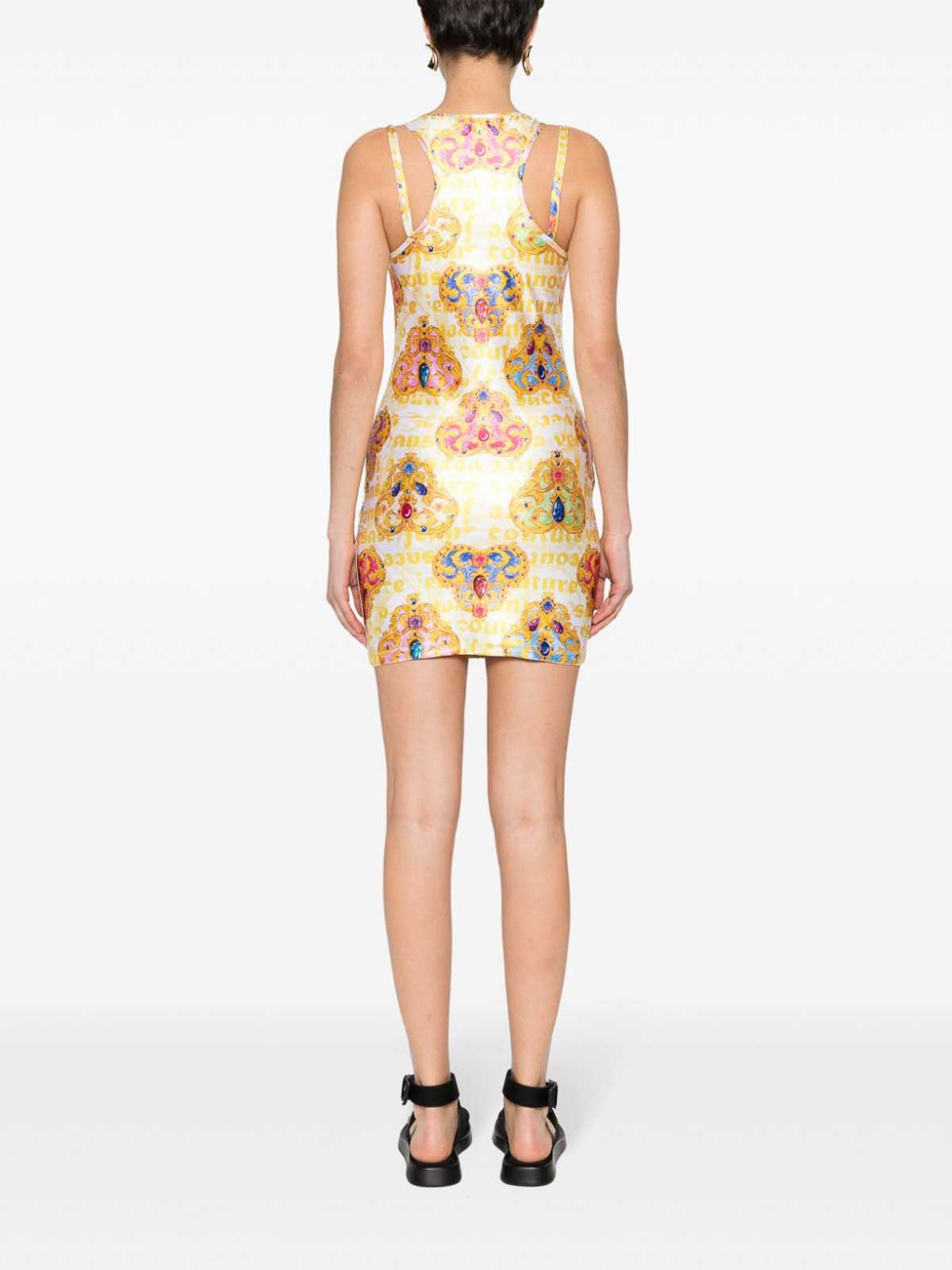 Short dresses Versace Jeans Couture - Baroque Pattern Dress ...