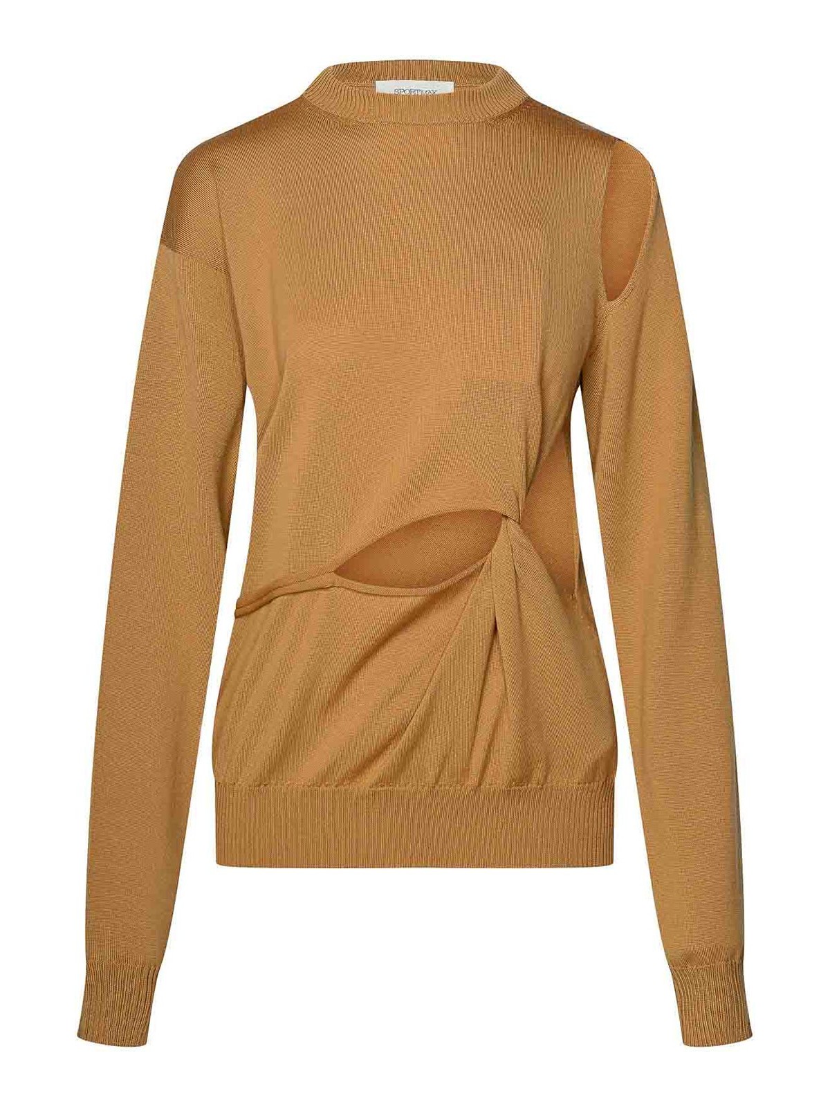 Crew necks Sportmax - Beige virgin wool sweater - 2412361061001