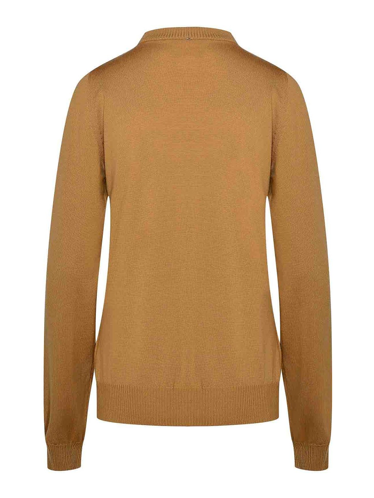 Crew necks Sportmax - Beige virgin wool sweater - 2412361061001