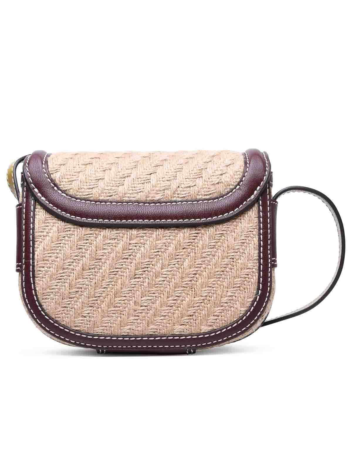 Cross body bags See by Chloé - Mara Small Beige Jute Crossbody Bag ...