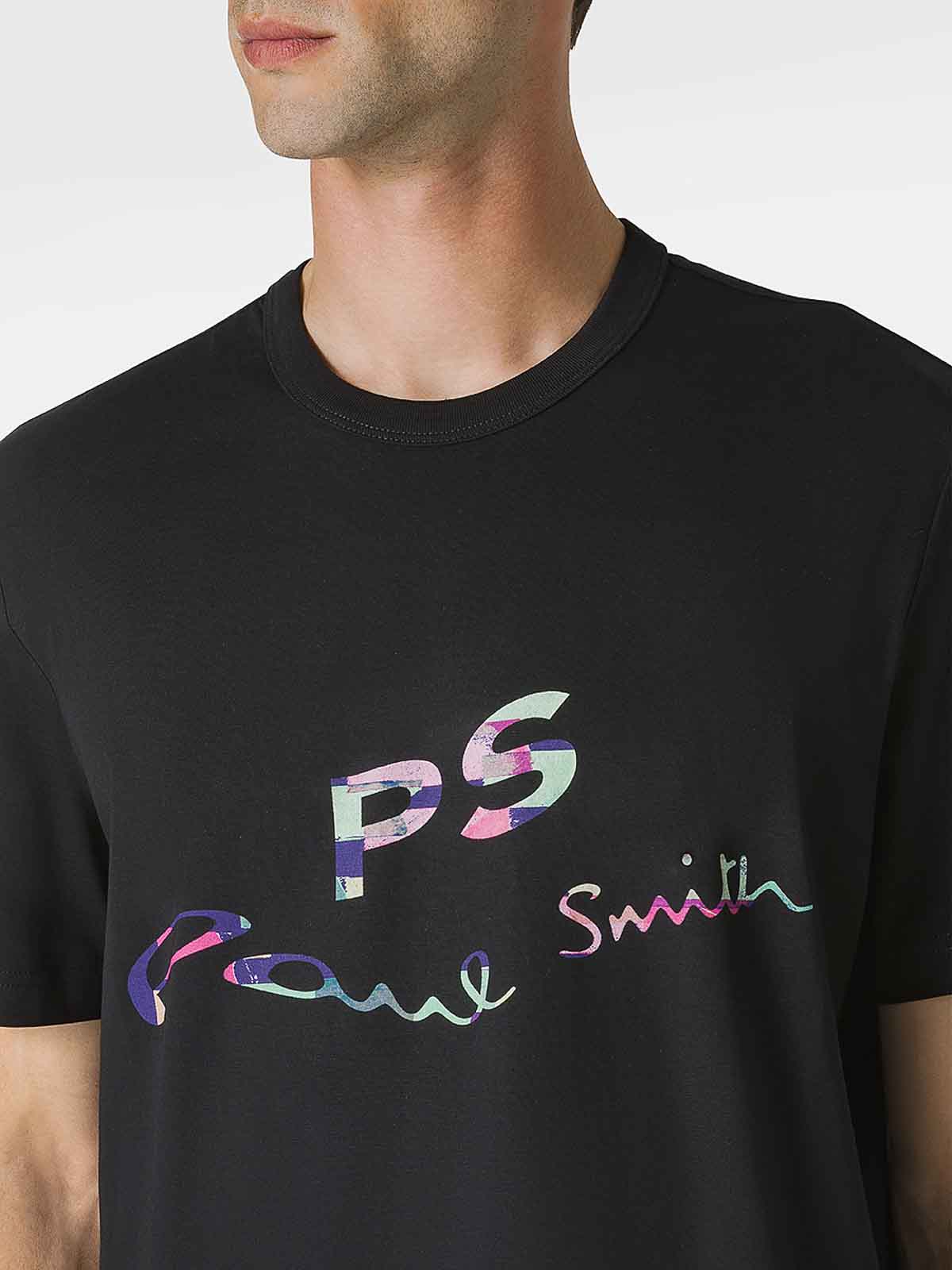 Paul Smith T-Shirt With Logo Label - Black - Men | M2R731YMP454179