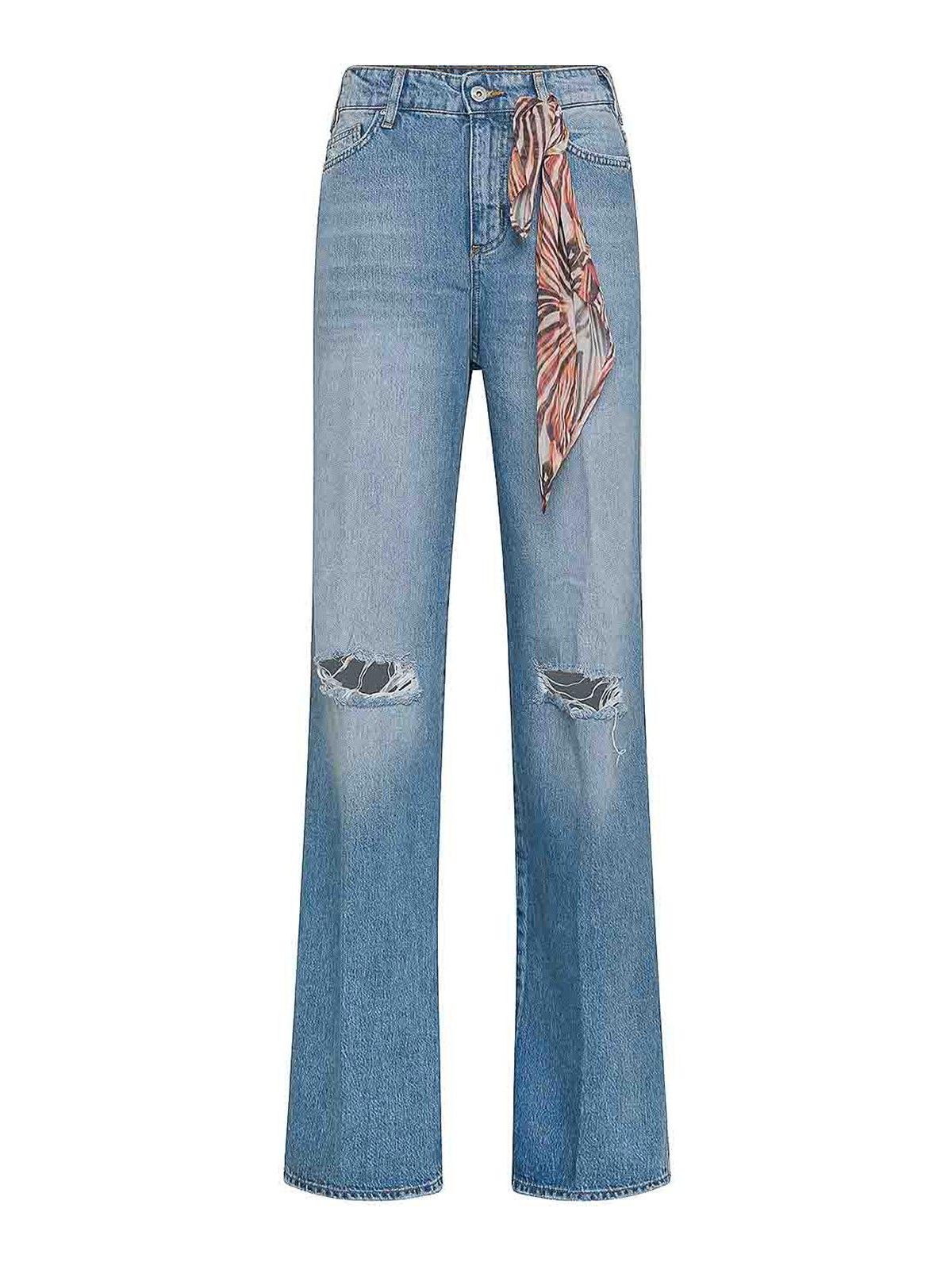 Bootcut jeans Staff - Zoe Nos Cotton Jeans With Rips And Scarf ...