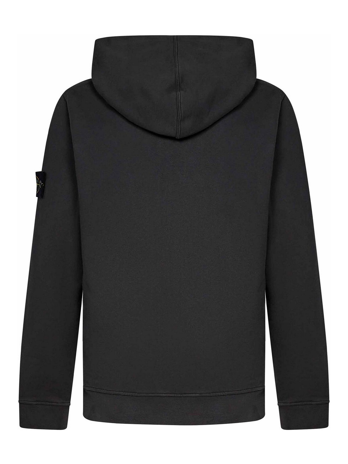 Sweatshirts & Sweaters Stone Island - Lead Grey Garment-Dyed Cotton ...