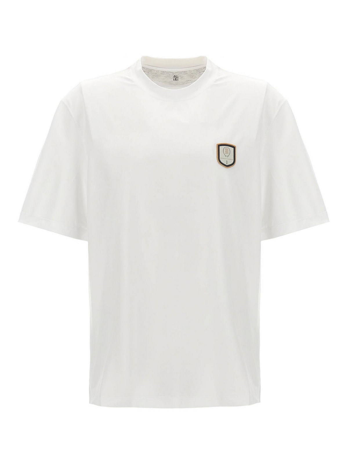 Brunello Cucinelli Logo Patch T-Shirt - White | MW8571383TCJW12