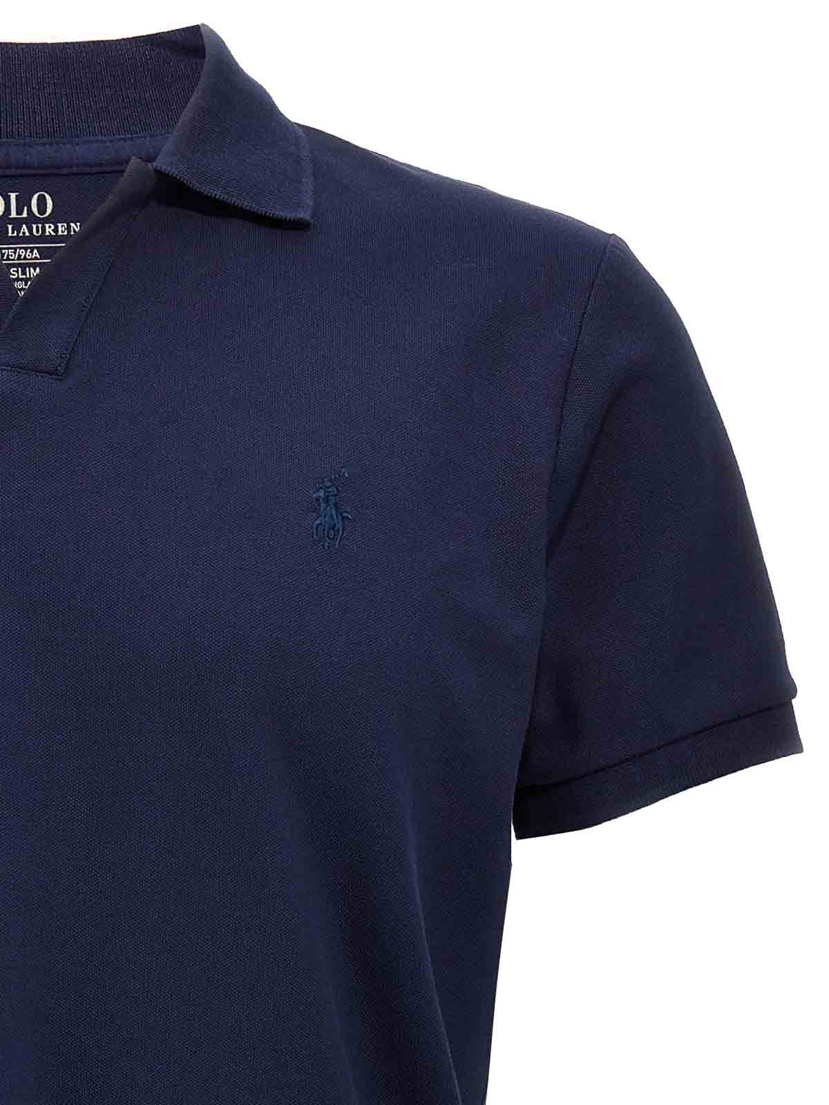 Polo Ralph Lauren Logo Embroidery Polo Shirt - Blue - Men | 711E11