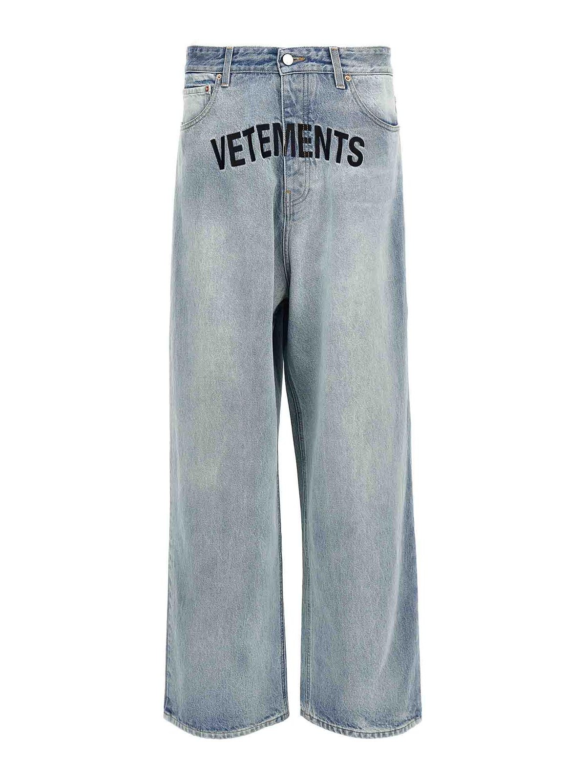 Vetements Logo Embroidery Jeans - Light Blue | UA66PA560LLIGHTBLUE