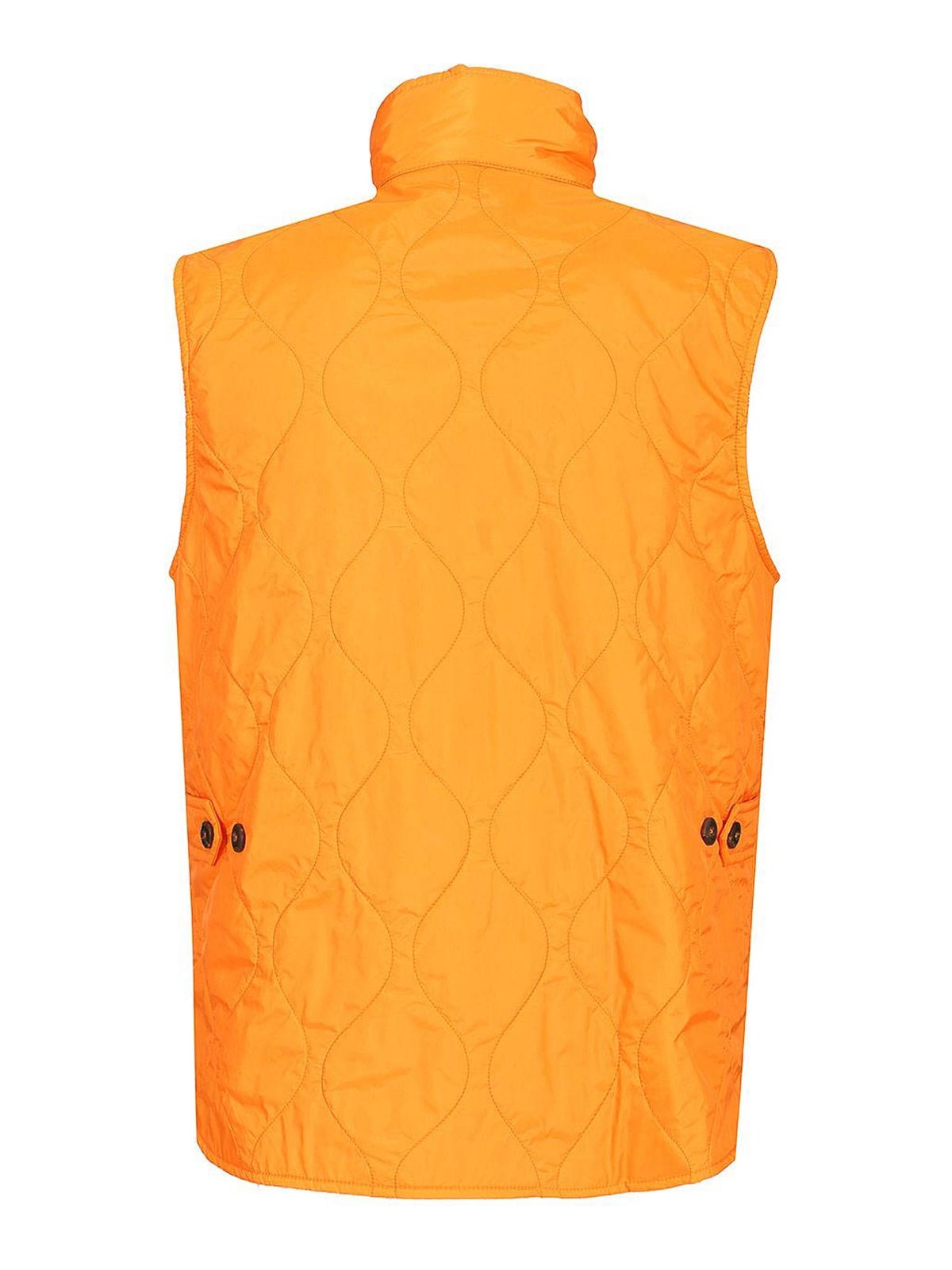Fay Quilted Nylon Vest - Orange - Men | MAM10501000XDQG814G814