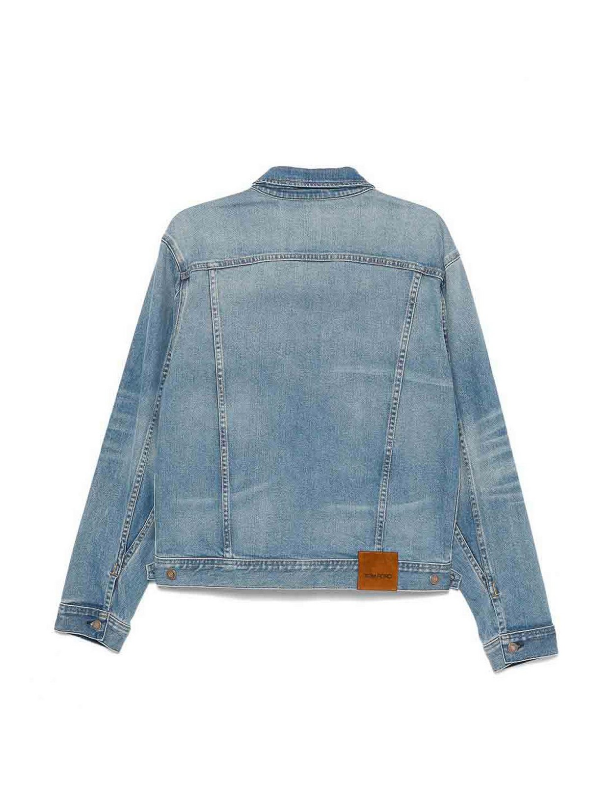 Tom Ford Light Blue Cotton Denim Jacket | DJI001DMC072S25HB296