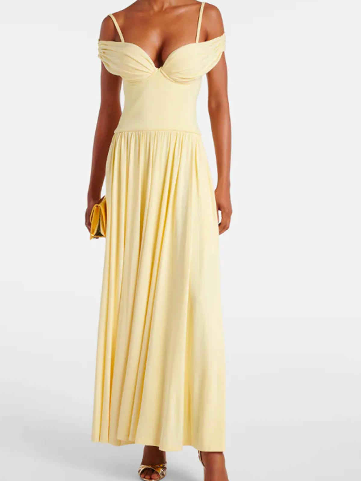 Jonathan Simkhai Robe Au Genou - Jaune - Jaune - Femme | 2251149DYW