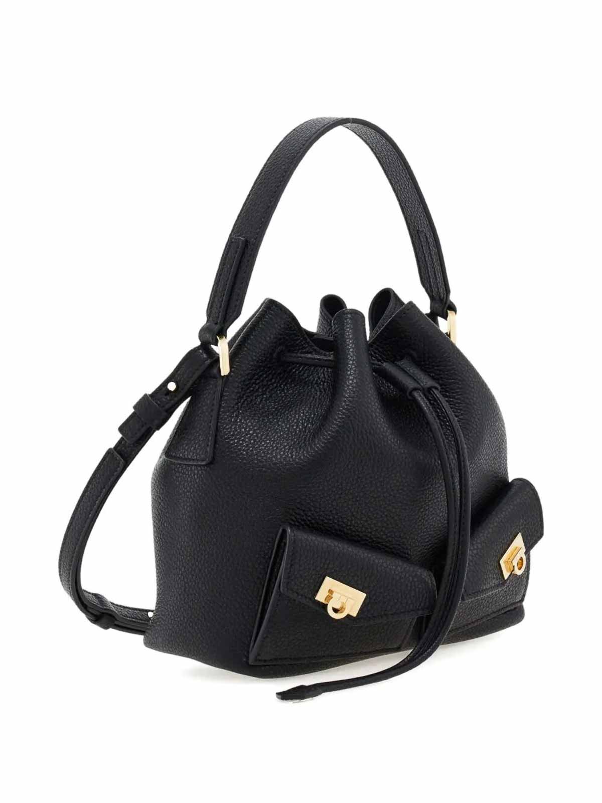 Salvatore Ferragamo Hug Buckles Multipocket Bucket Bag|2209150785878