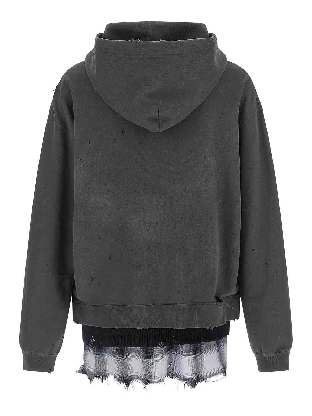 Maison Mihara Yasuhiro Triple Layered Half-Zip Hoodie | A15HD571BLACK
