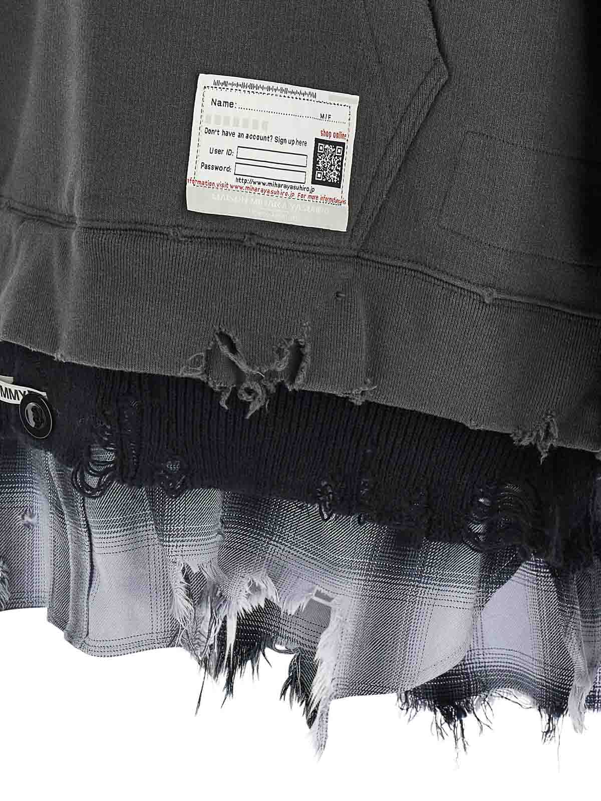 Maison Mihara Yasuhiro Triple Layered Half-Zip Hoodie | A15HD571BLACK