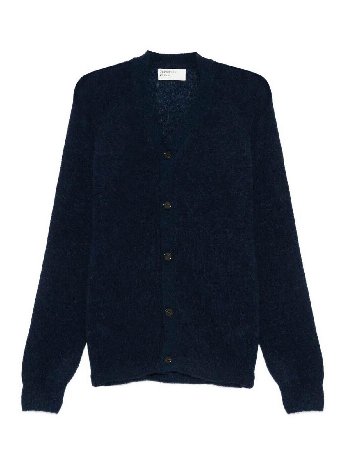 Universal Works Alpaca Knit David Cardigan - Dark Blue|33456NAVY