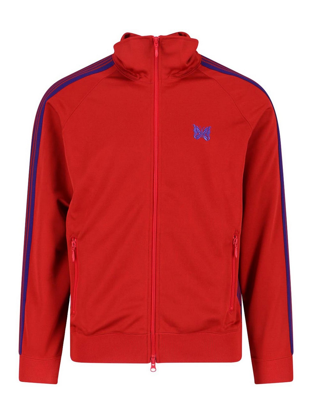 Needles Logo Sports Jacket - Red - Men|RW314CRED | thebs.com