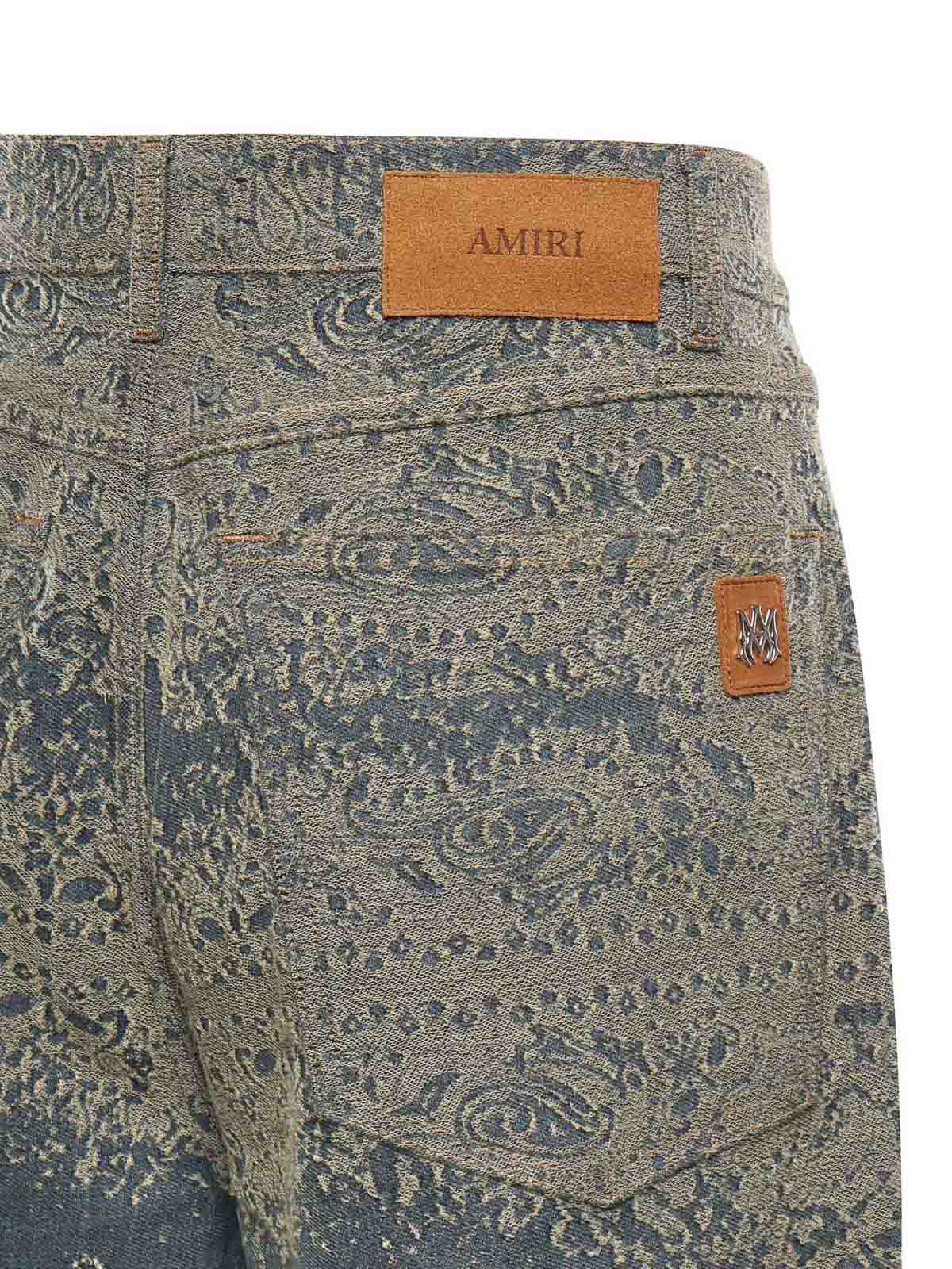 Amiri Bandana Baggy Jeans - Medium Wash - Men|AMBMJE1040767