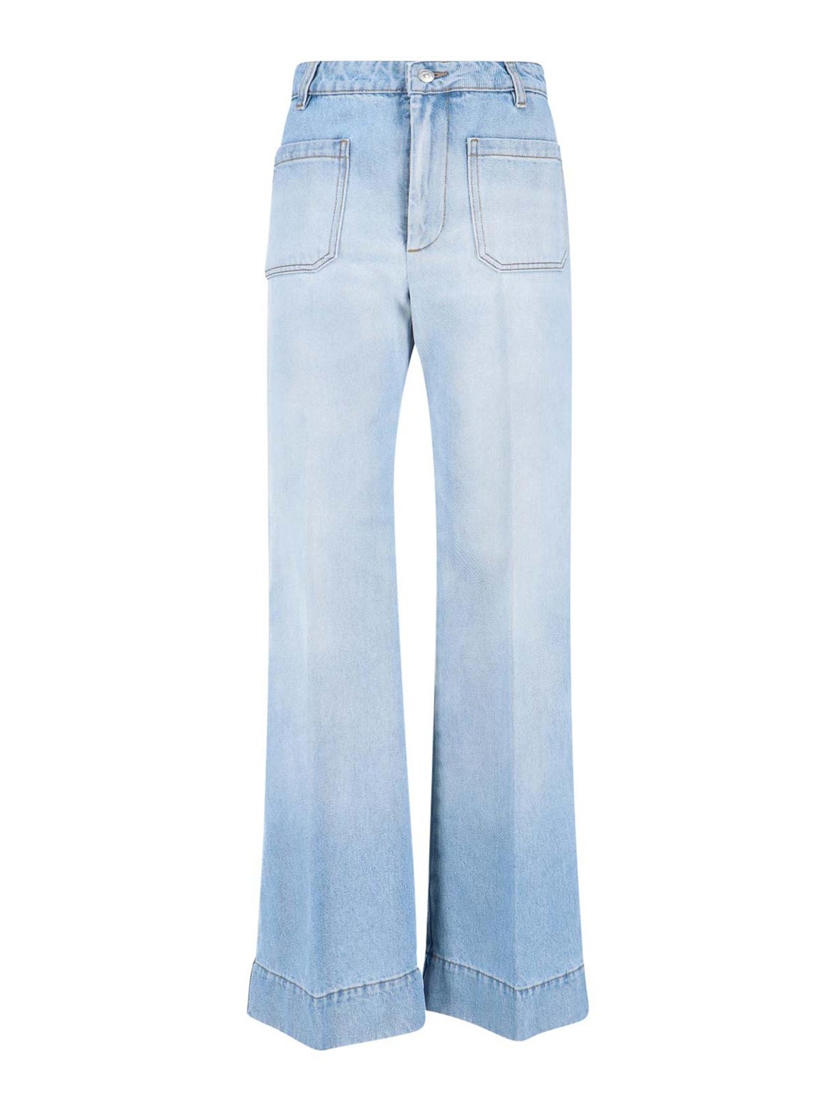 Victoria Beckham Jean Droit - Alina - Bleu - Femme|1126DJE007252C