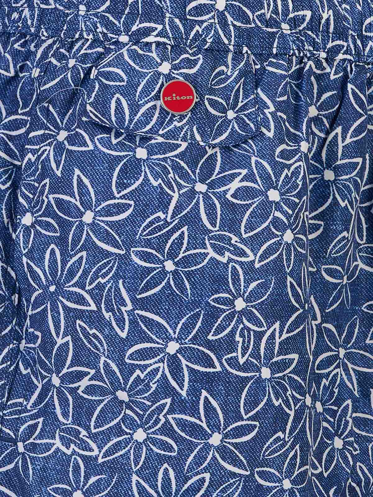 Kiton Boxers De Baño - Azul - Azul - Hombre|UCOM010K0743H84