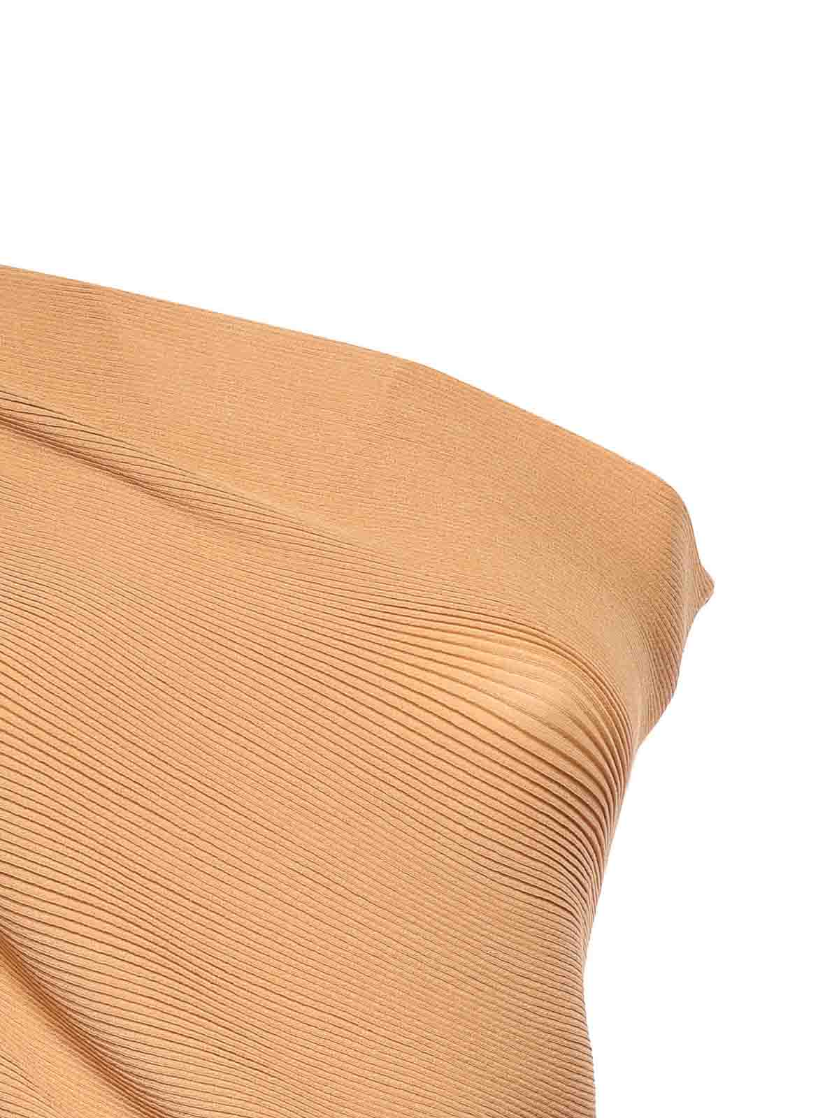 Alberta Ferretti Top monospalla in misto lana Beige|08861030017