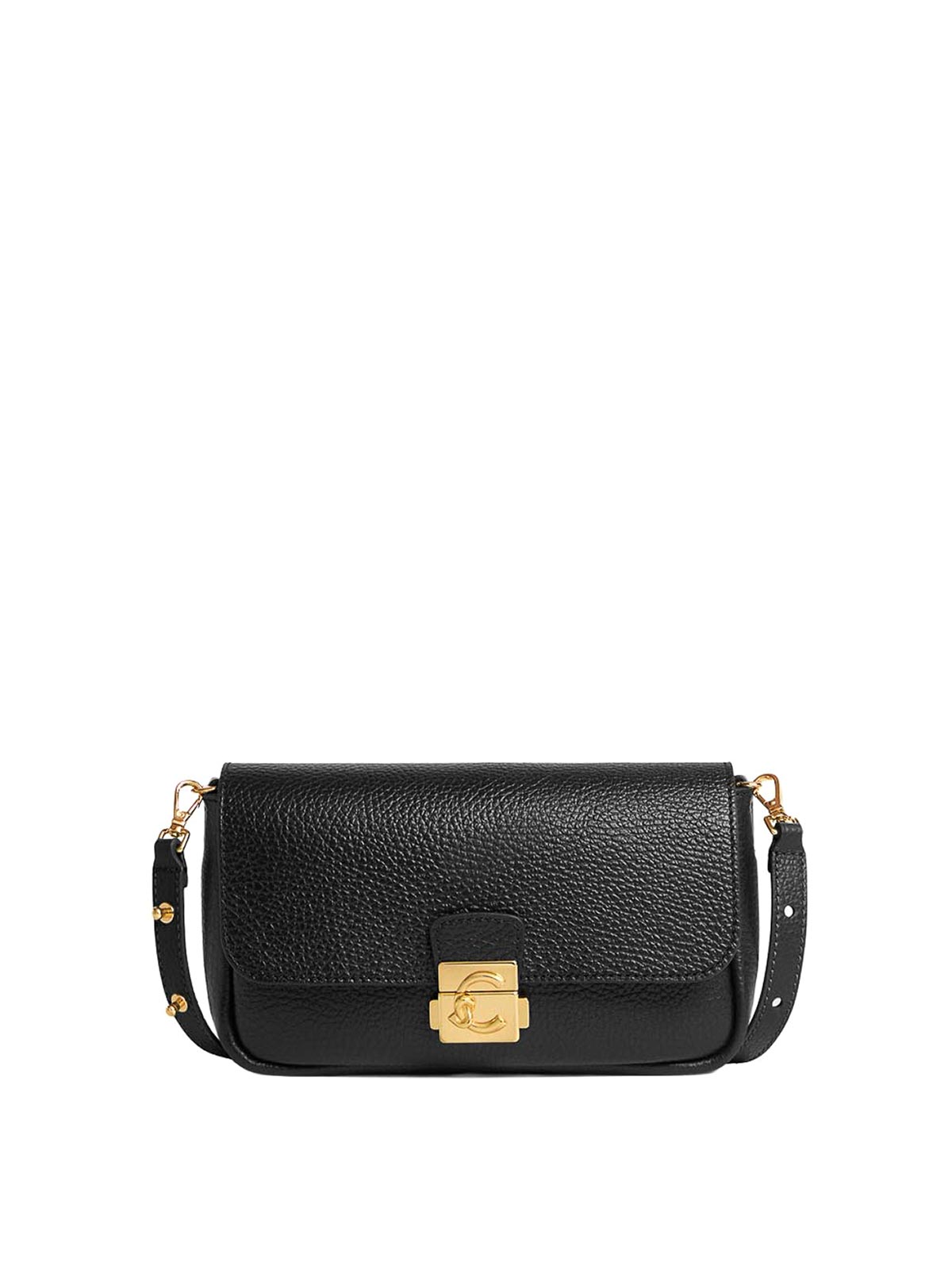 Coccinelle Mini borsa in pelle C-Me Lock Nero|E5U4K520101001