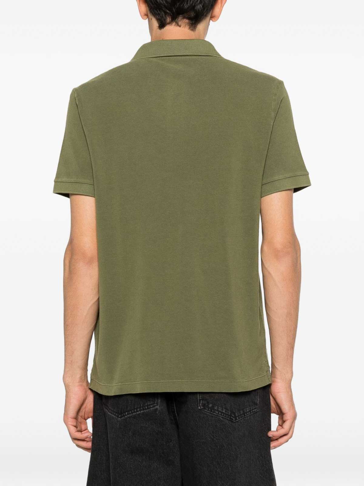Stone Island Polo in cotone verde Uomo|L1S1522002SCS0067V005G