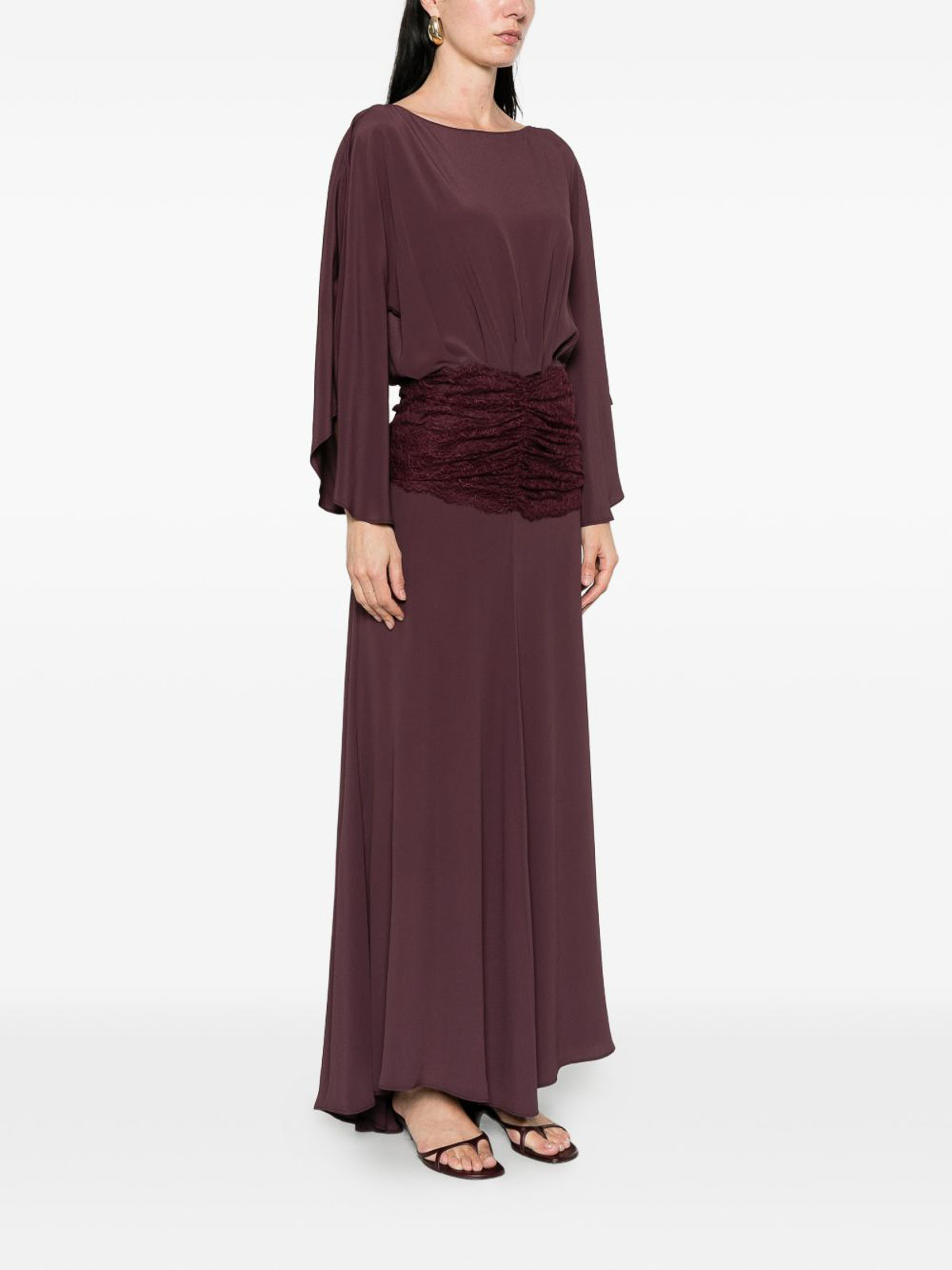 Pinko Radicchio long dress - Dark Red - Women|106262A32YR57