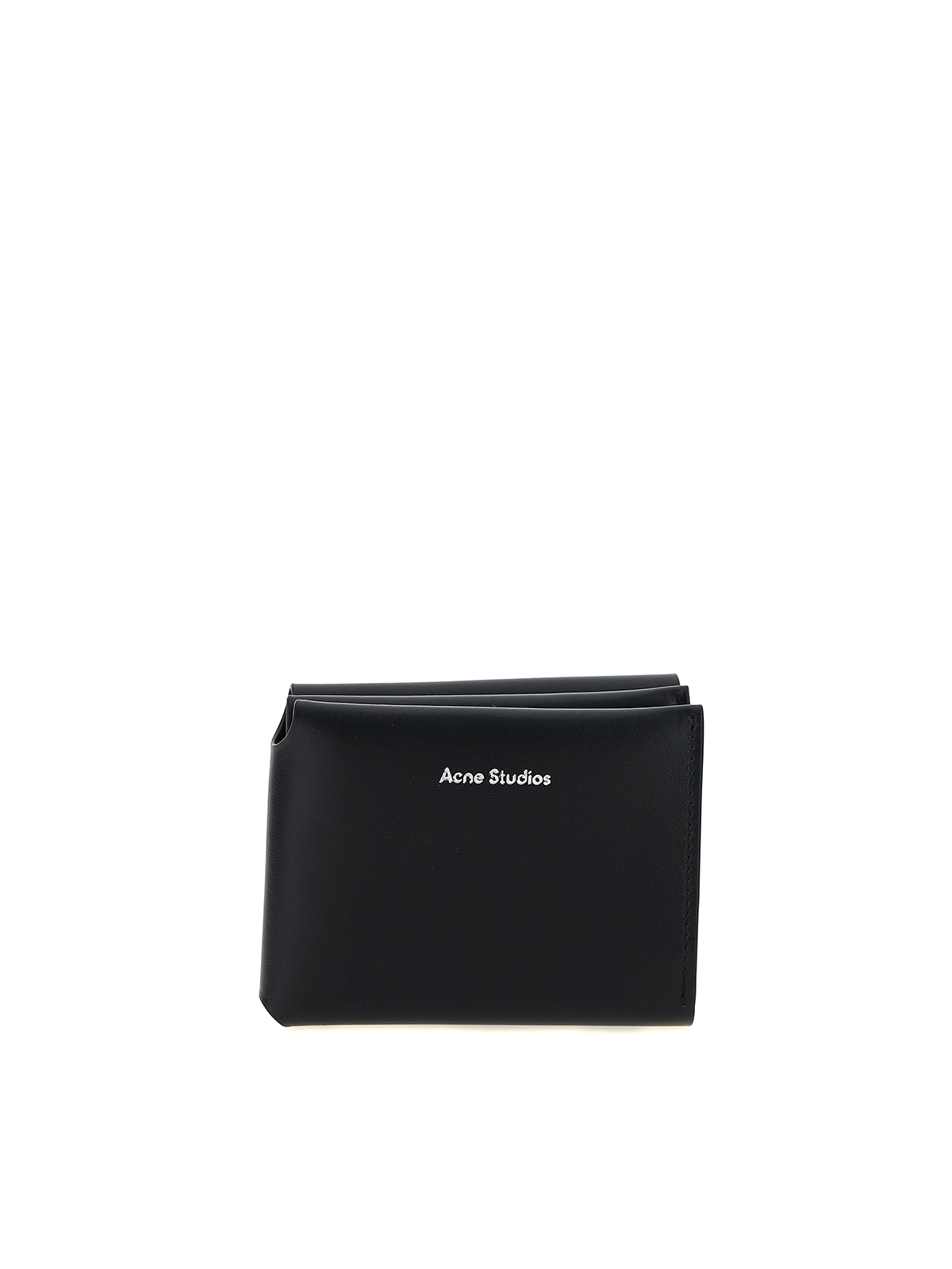 Acne Studios Leather trifold wallet - Black - Men | CG0097900