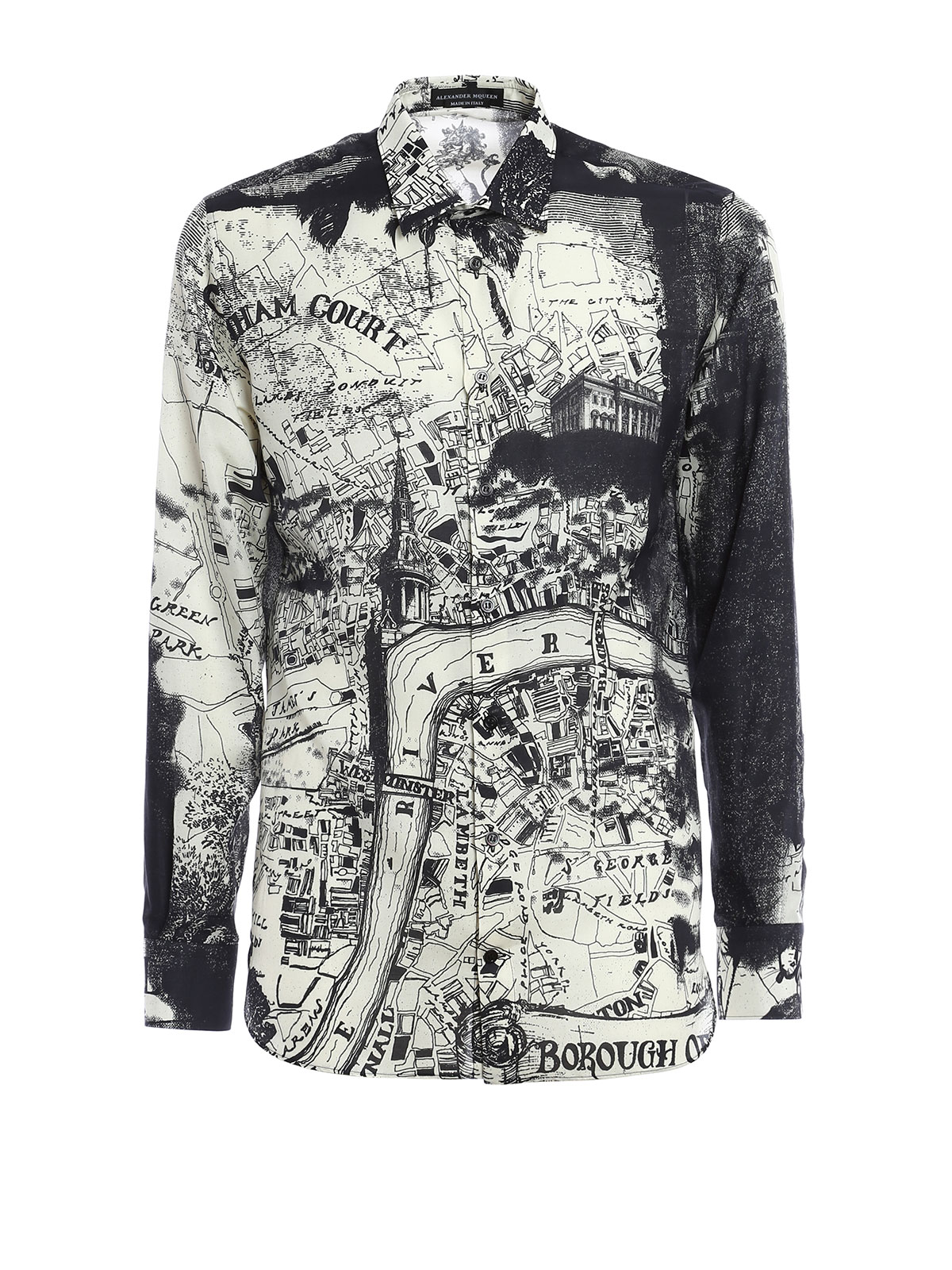 Shirts Alexander Mcqueen - London Map print shirt - 463882QJO059080