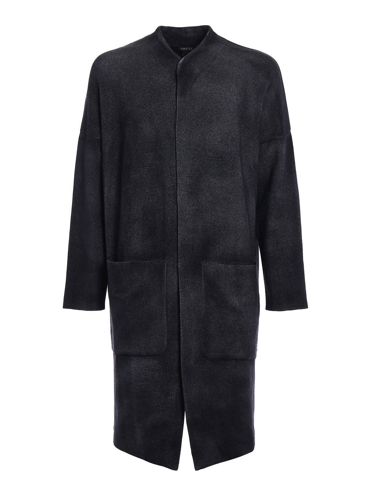 Avant Toi Knielanger Mantel - Schwarz - Herren | 216U7515MESVV00023