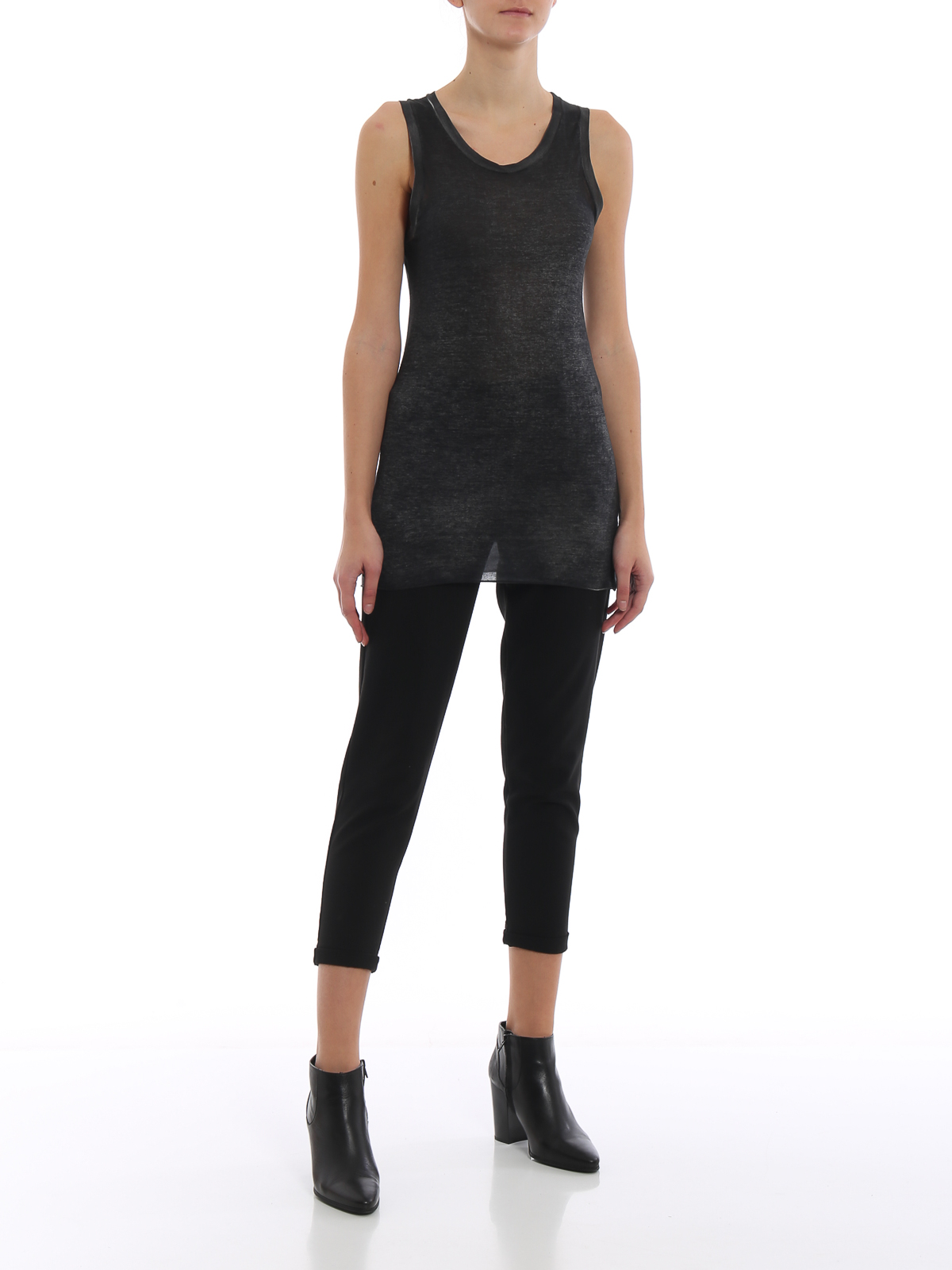 Tops und Tank Tops Avant Toi - Top - Schwarz - 218D1700JCOVHV00023 | THEBS