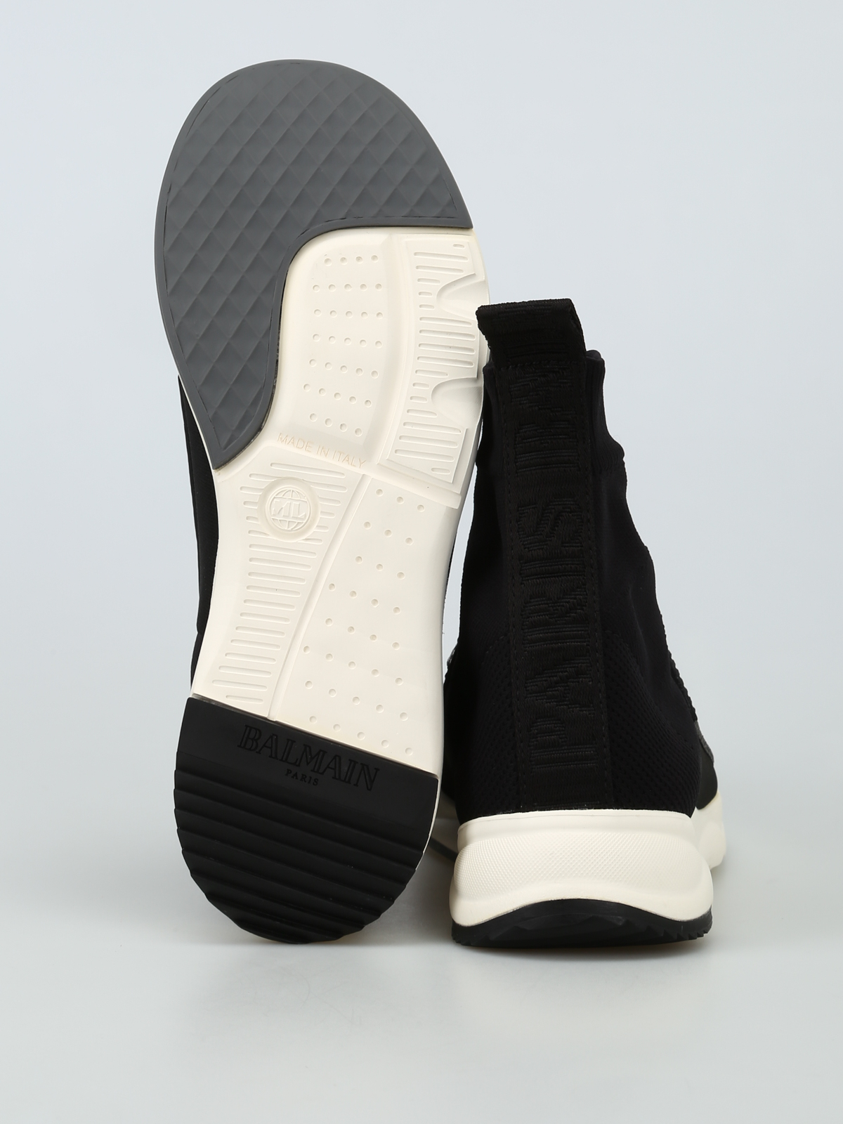Trainers Balmain - Cameron black and white sock sneakers - W8FC342PCZS176