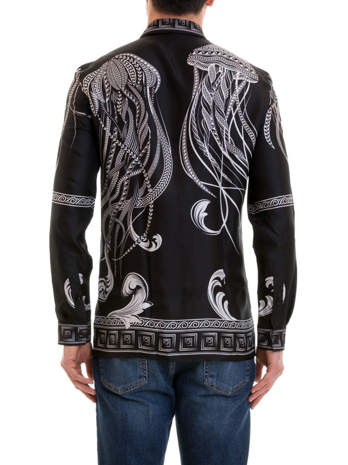 Versace Collection Baroque pattern silk twill shirt | V300199VT01829V7008