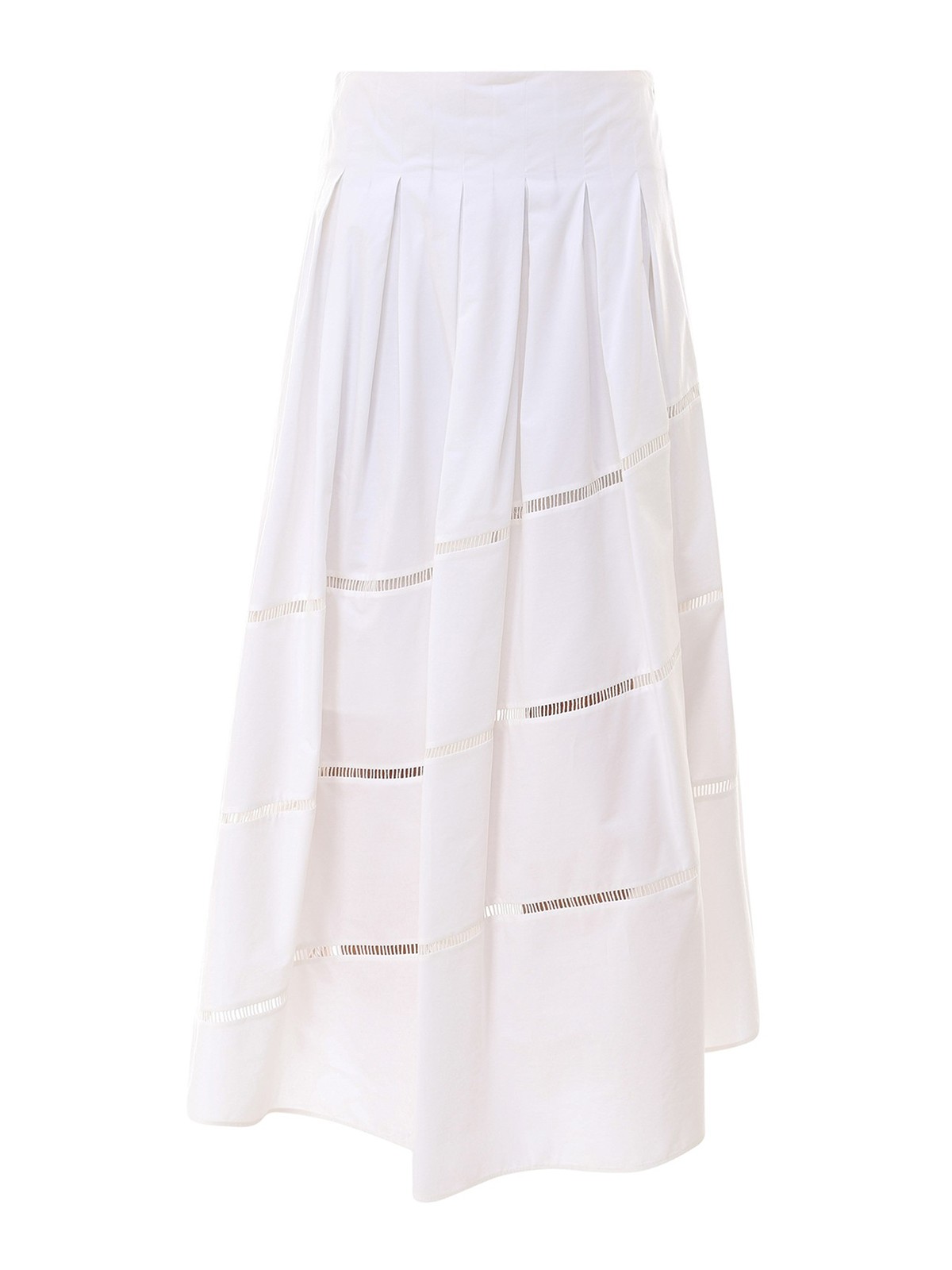 Brunello Cucinelli Ajour embroidery skirt - White | MH127G3071C600