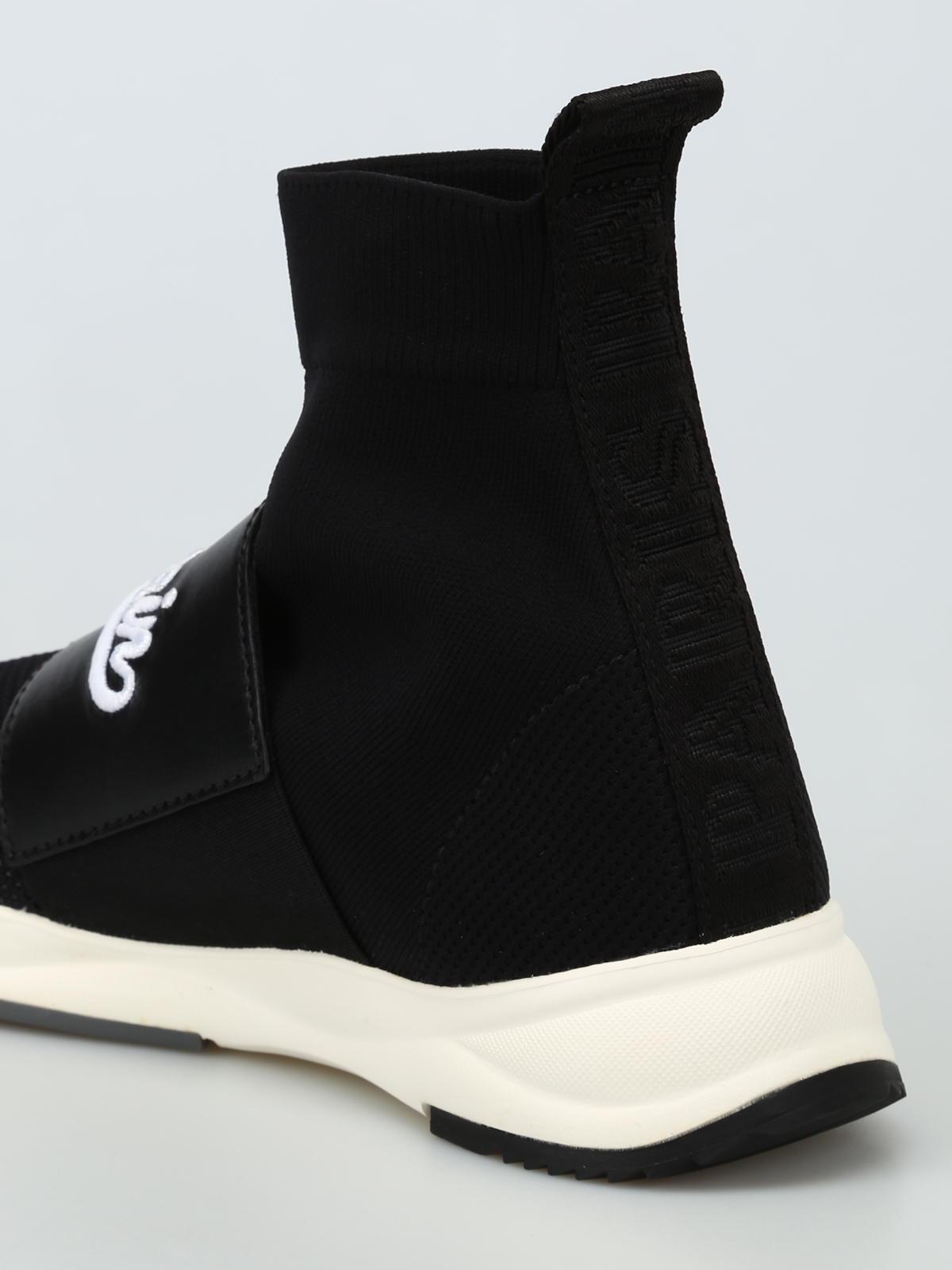 Trainers Balmain - Cameron black and white sock sneakers - W8FC342PCZS176