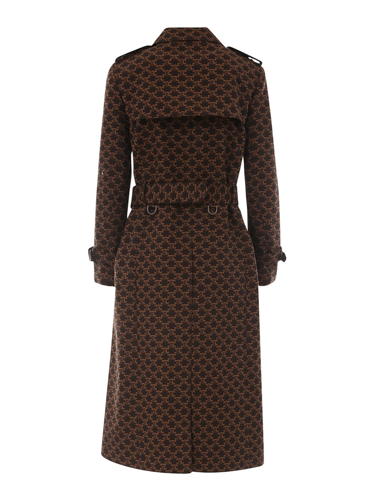 Céline Logo pattern cotton trench coat - Brown | 2M398267M02BL