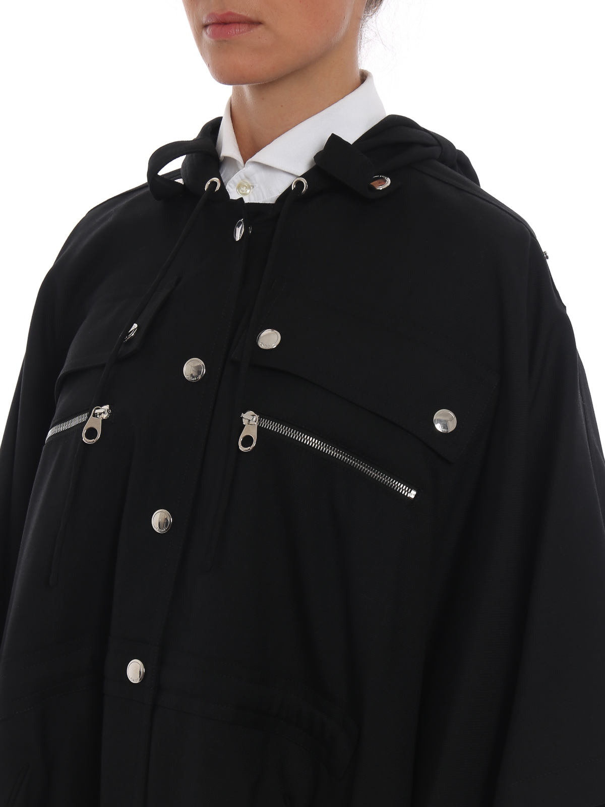 Capes & Ponchos Chloe' - Virgin wool hooded cape - CHC18WMA11067001