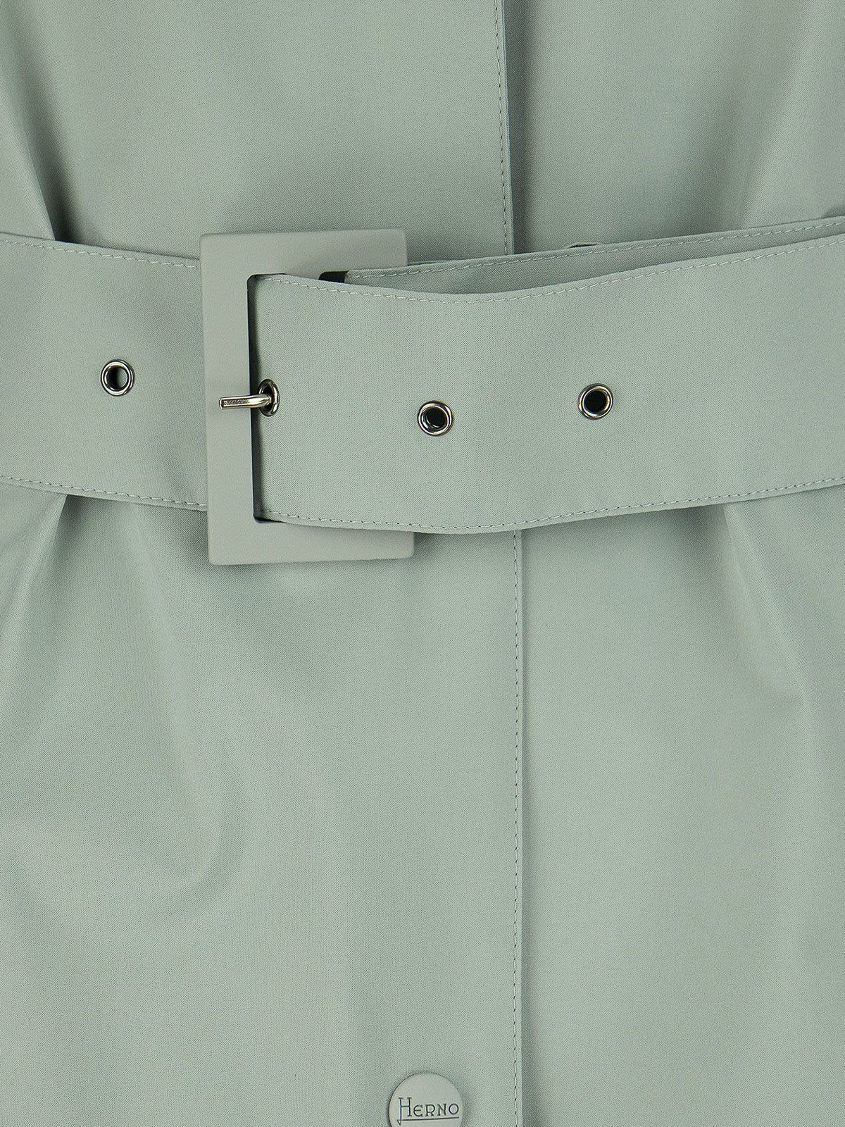 Herno Coated cotton long raincoat - Light Grey | IM037DL111019410