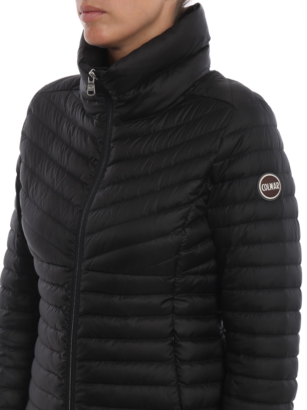 Colmar Originals Matte black Floid long puffer fitted jacket | 22318RQ99