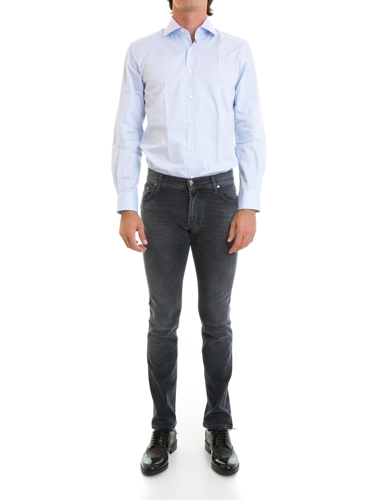 Shirts Corneliani - Micro pattern cotton shirt - 211129101P100 | thebs.com