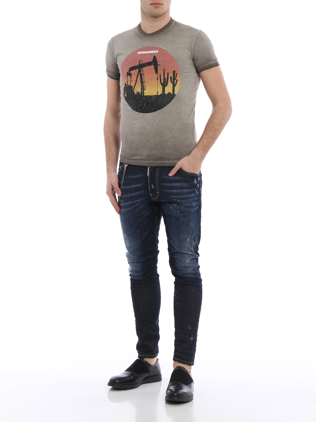 Dsquared2 D2 Desert T-shirt - Light Brown | S74GD0210S22427816