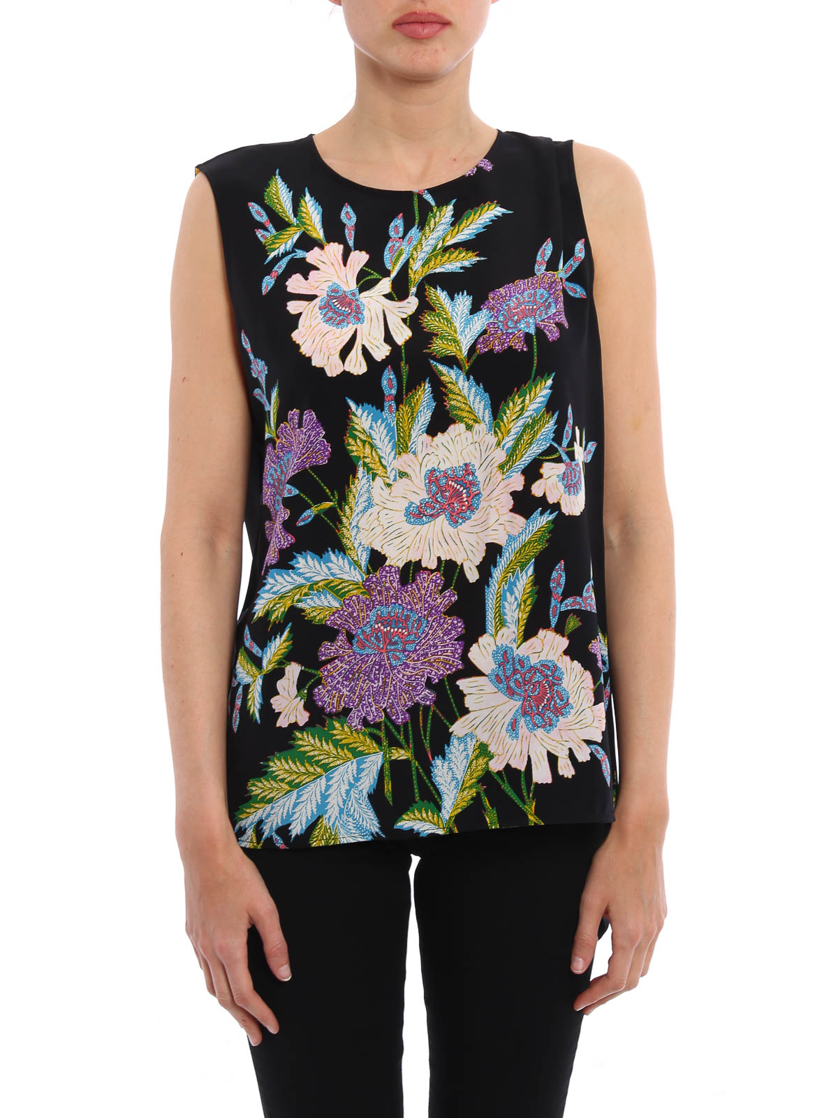 Diane Von Furstenberg Shell sleeveless silk blouse | 10213DVFCRZBB
