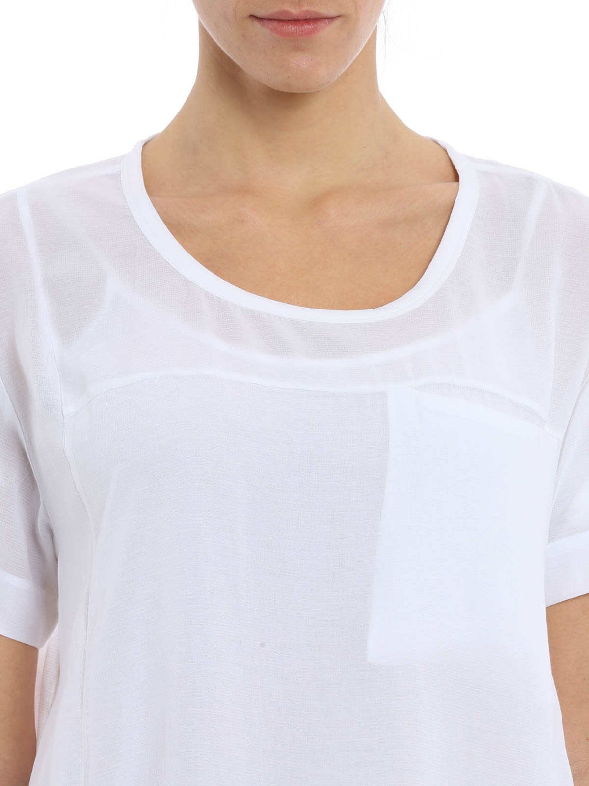 Dkny Oversize sheer T-shirt - White - Women | 452034AQS100