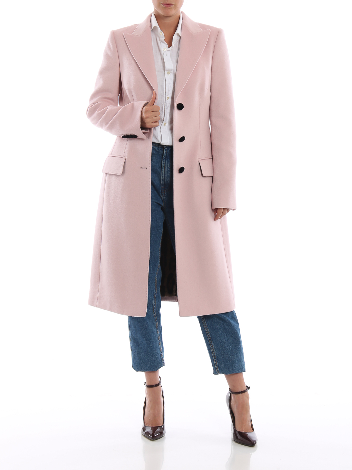 Knielange Mäntel Dolce & Gabbana - Knielanger Mantel - Pink ...